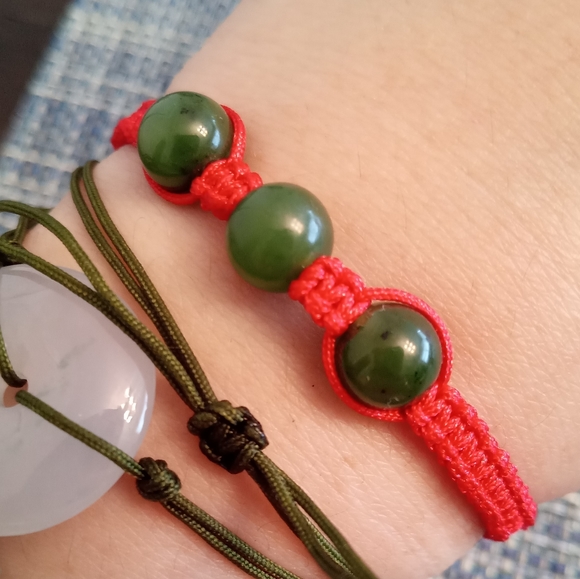 Jewelry | Canadian Nephrite Jade Chinese Red String Bracelet | Poshmark